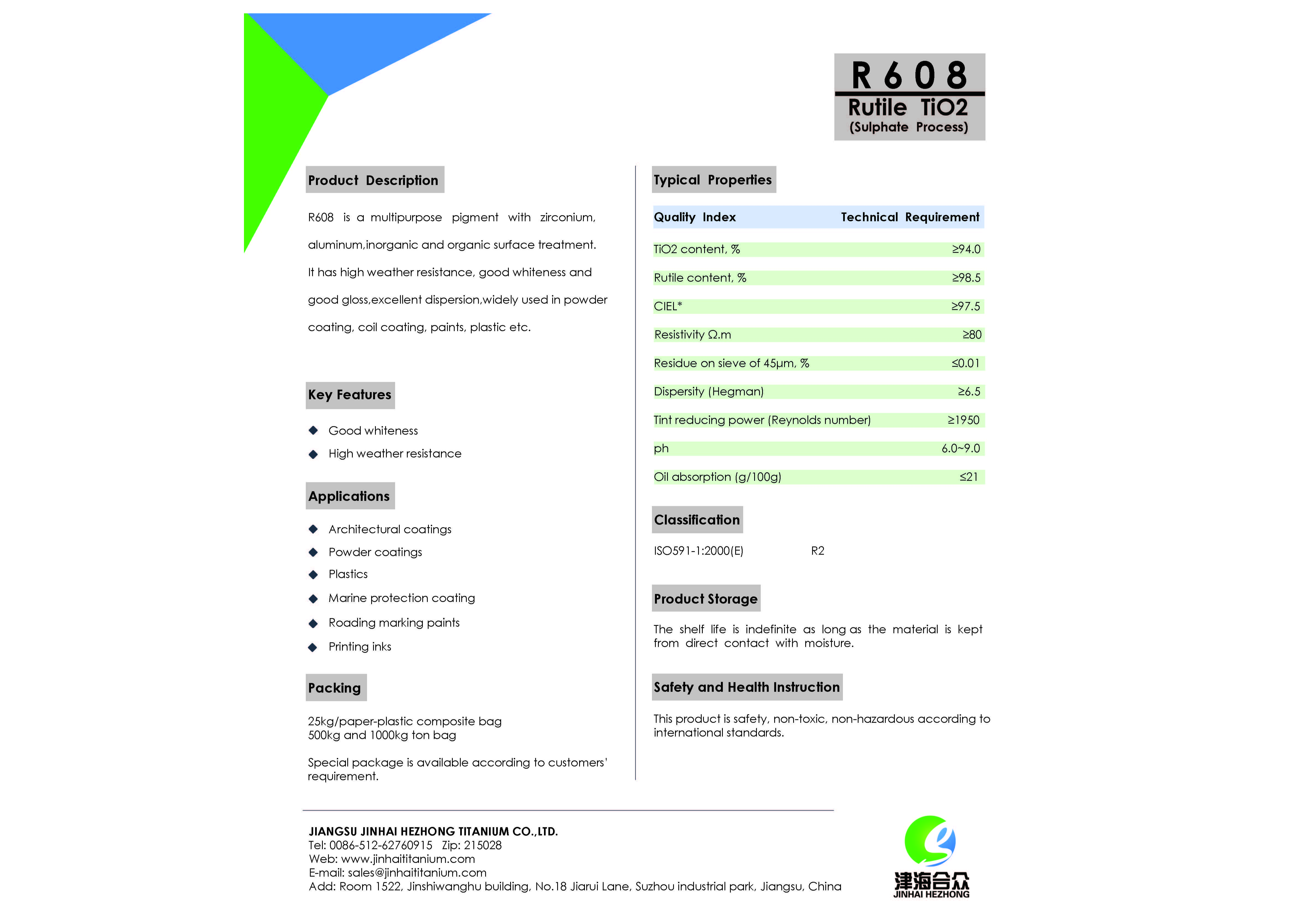 R608 TIO2 | One-click to Connect with Plastics and Rubber Products