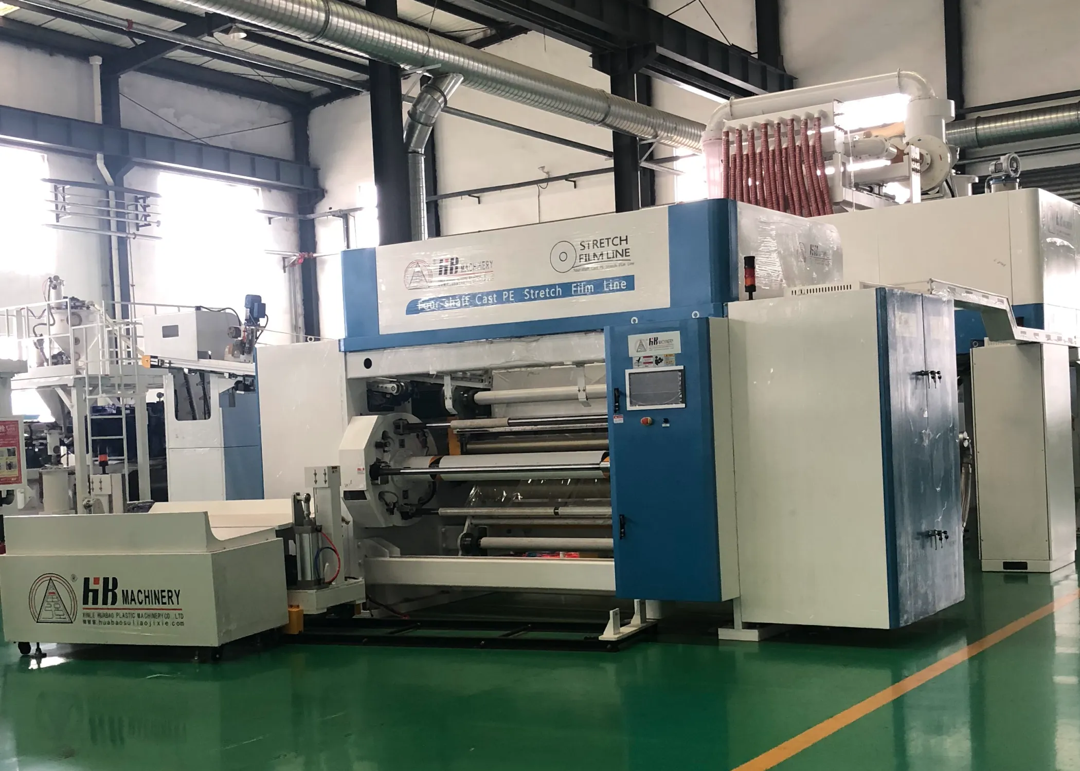 HB300 Series Four-shaft cast PE stretch film line /silage film line ...