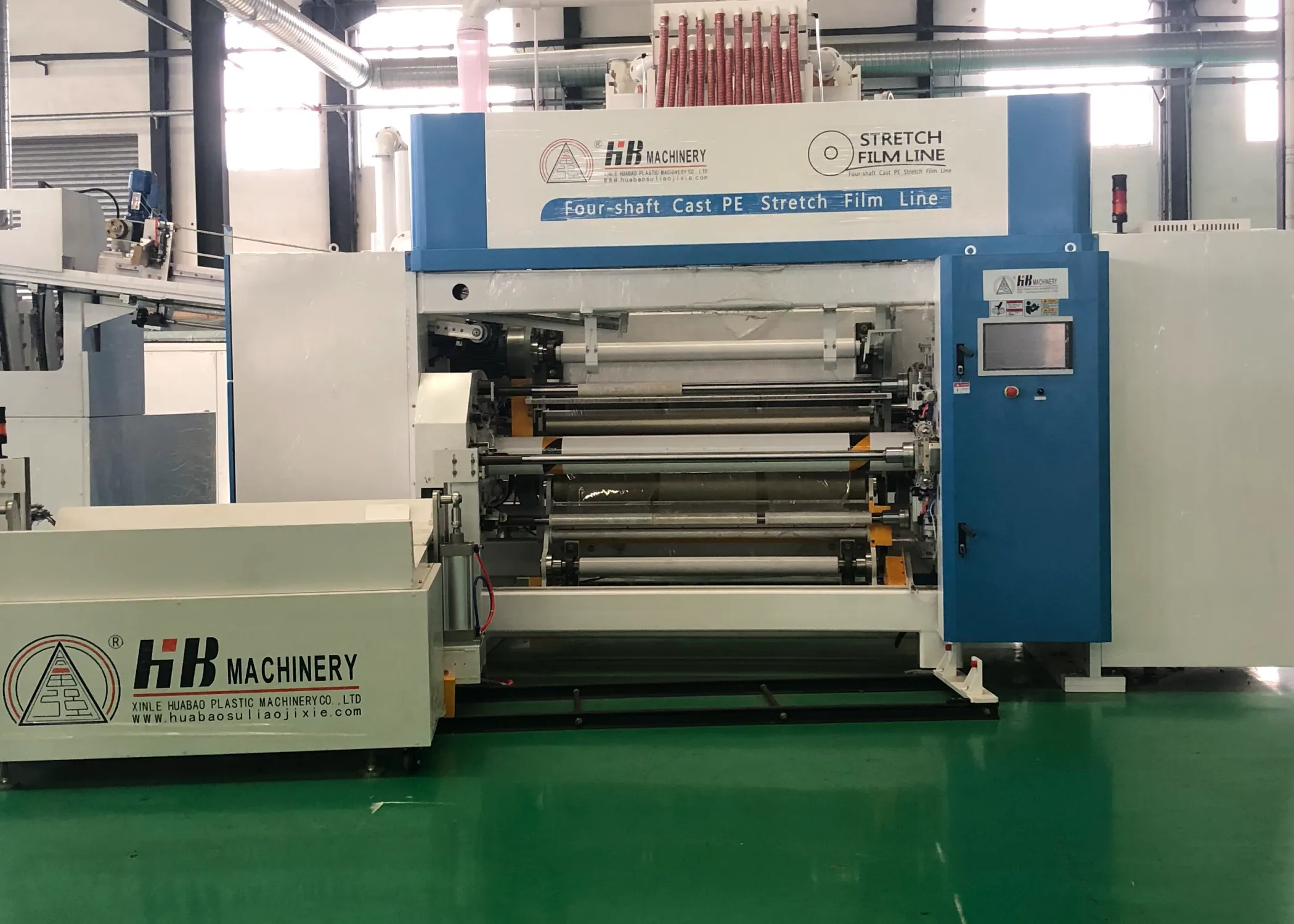 HB300 Series Four-shaft cast PE stretch film line /silage film line ...