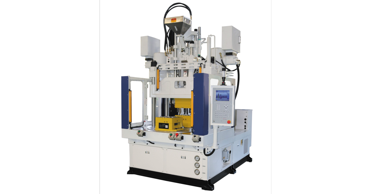 Ultra-low table vertical rotary injection molding...