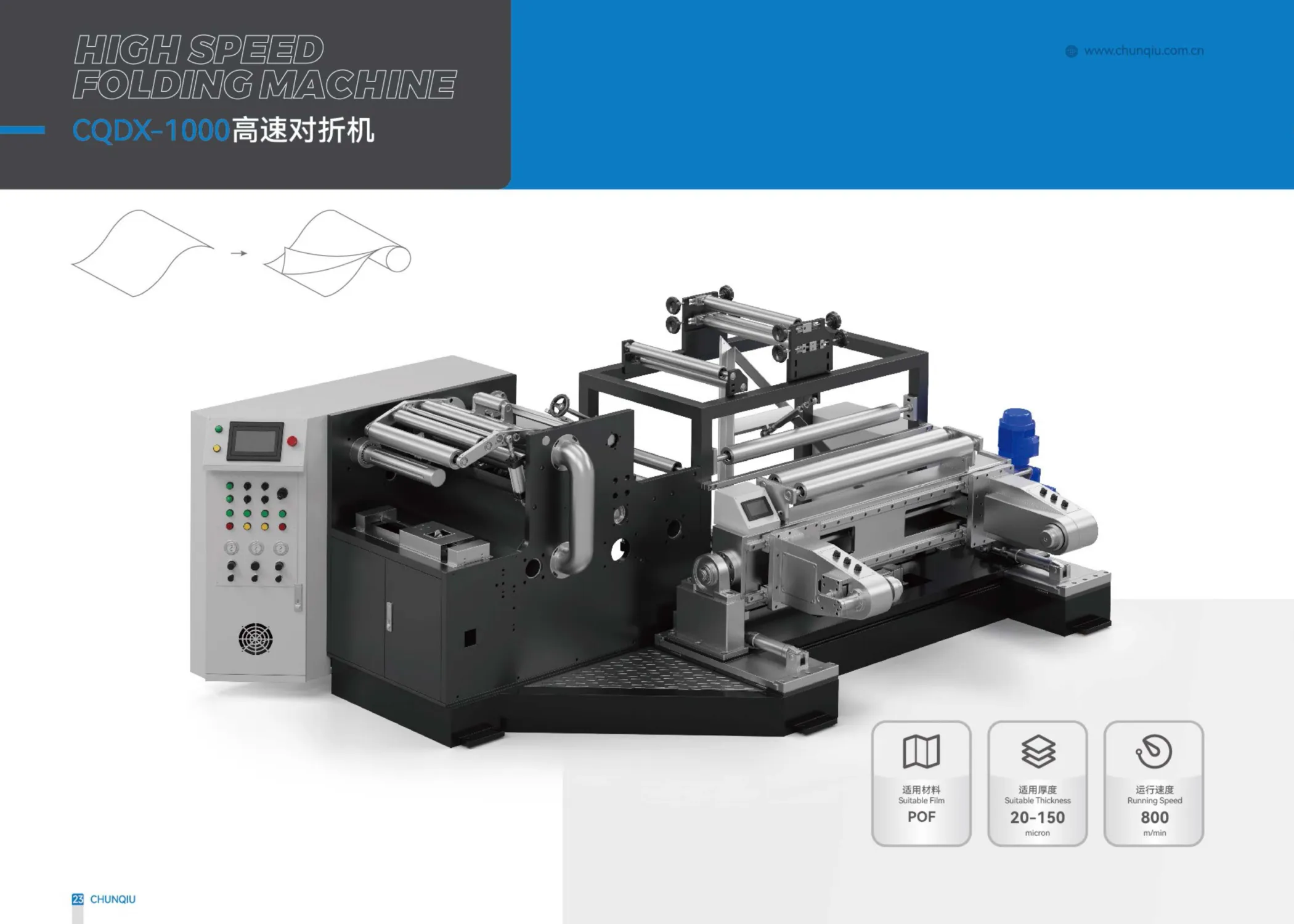 high speed POF film folding machine | Plastics and Rubber Product