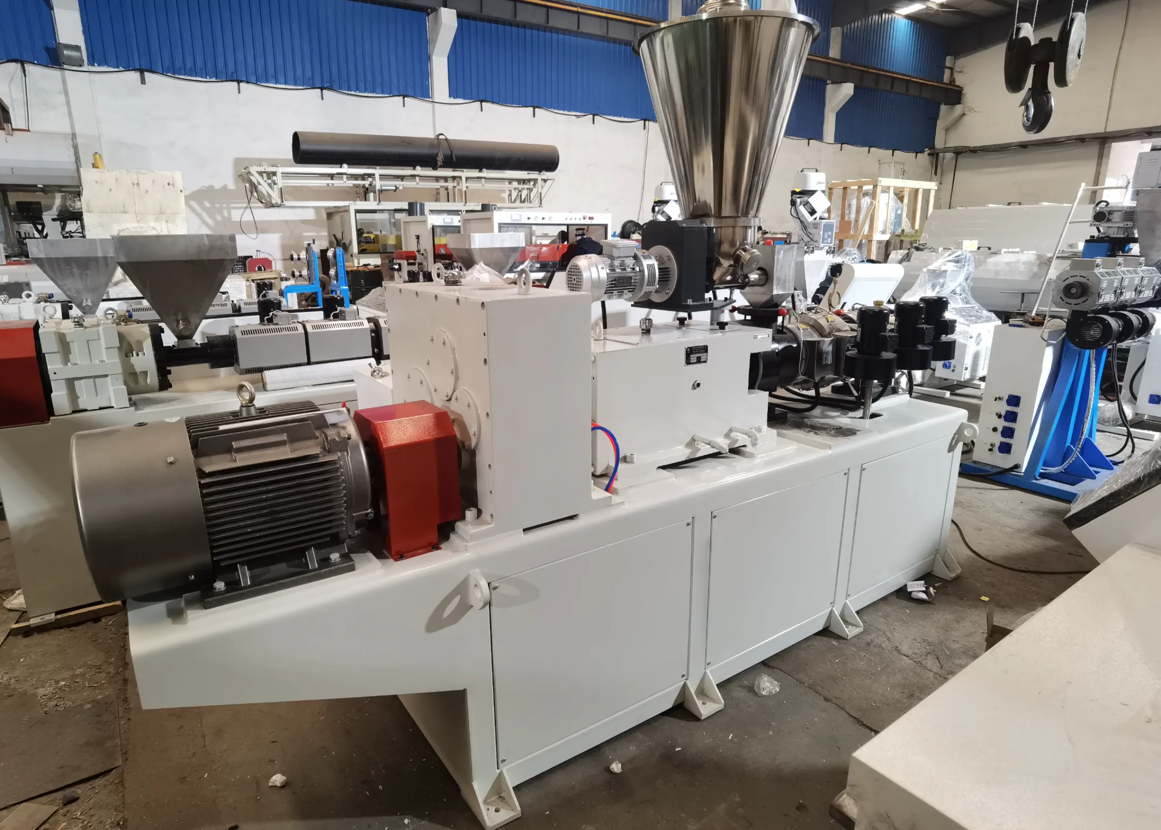 PVC Pipe Double Screw Extrusion Production Line | One-click to Connect ...