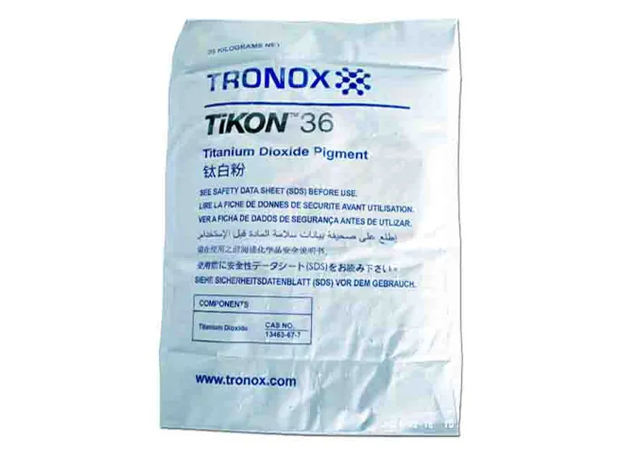 TRONOX Tio2 for Plastic TiKON36 Rutile Titanium Dioxide | Plastics and ...