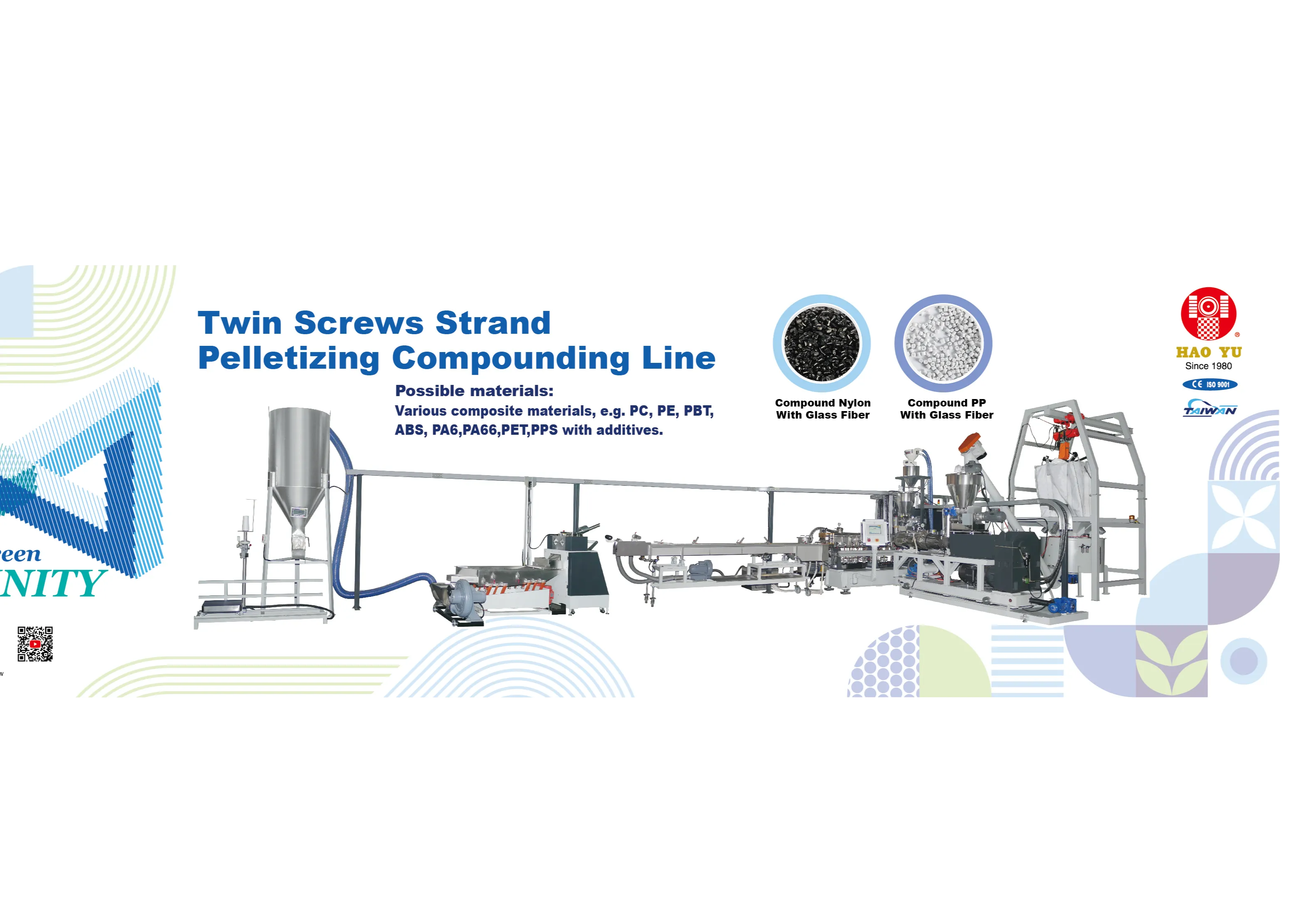 Twin screws pelletizer plant | Plastics and Rubber Product