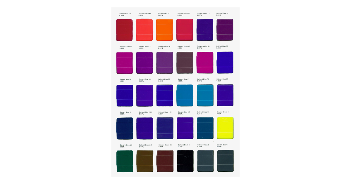 SOLVENT DYES | Plastics and Rubber Product