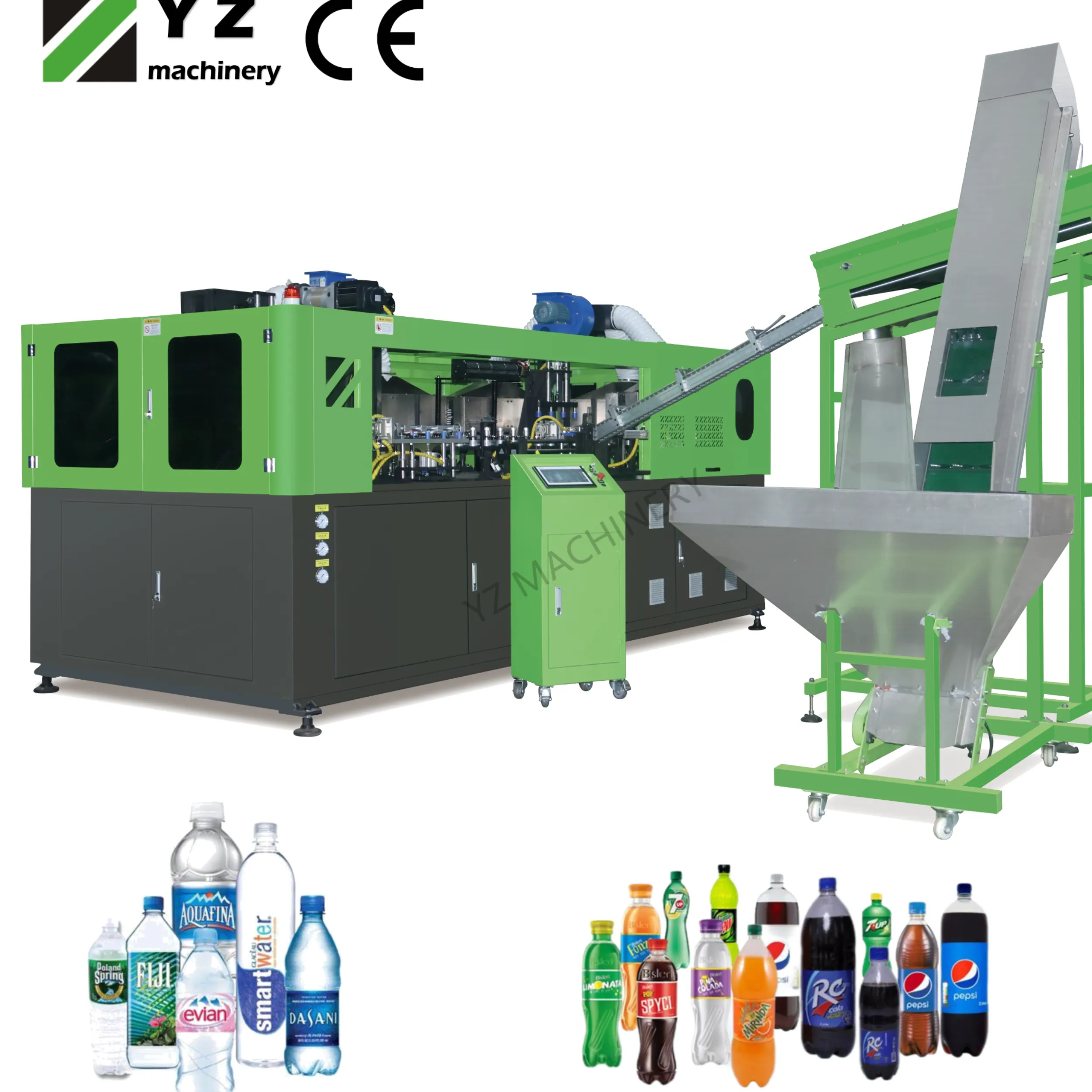 Full automatic PET bottles blowing machine | One-click to Connect with ...
