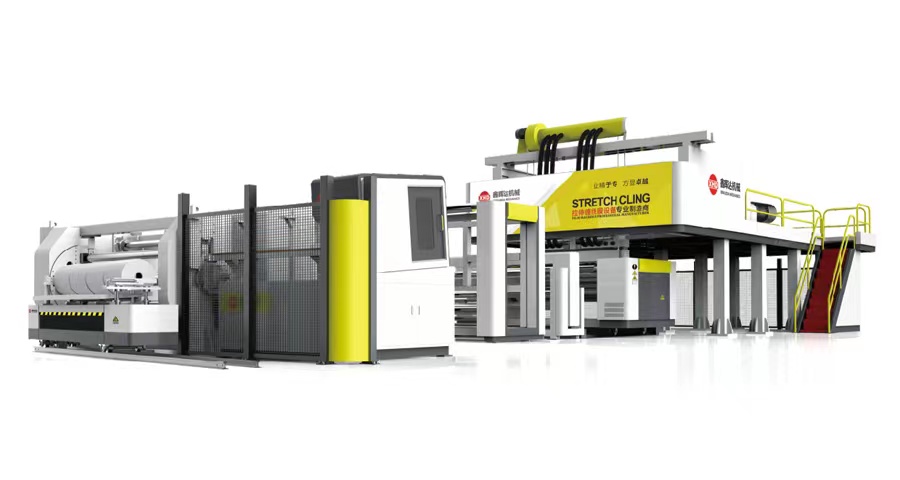 1500 mm Four-air-shaft High Speed Stretch Film Machine Group | Plastics ...