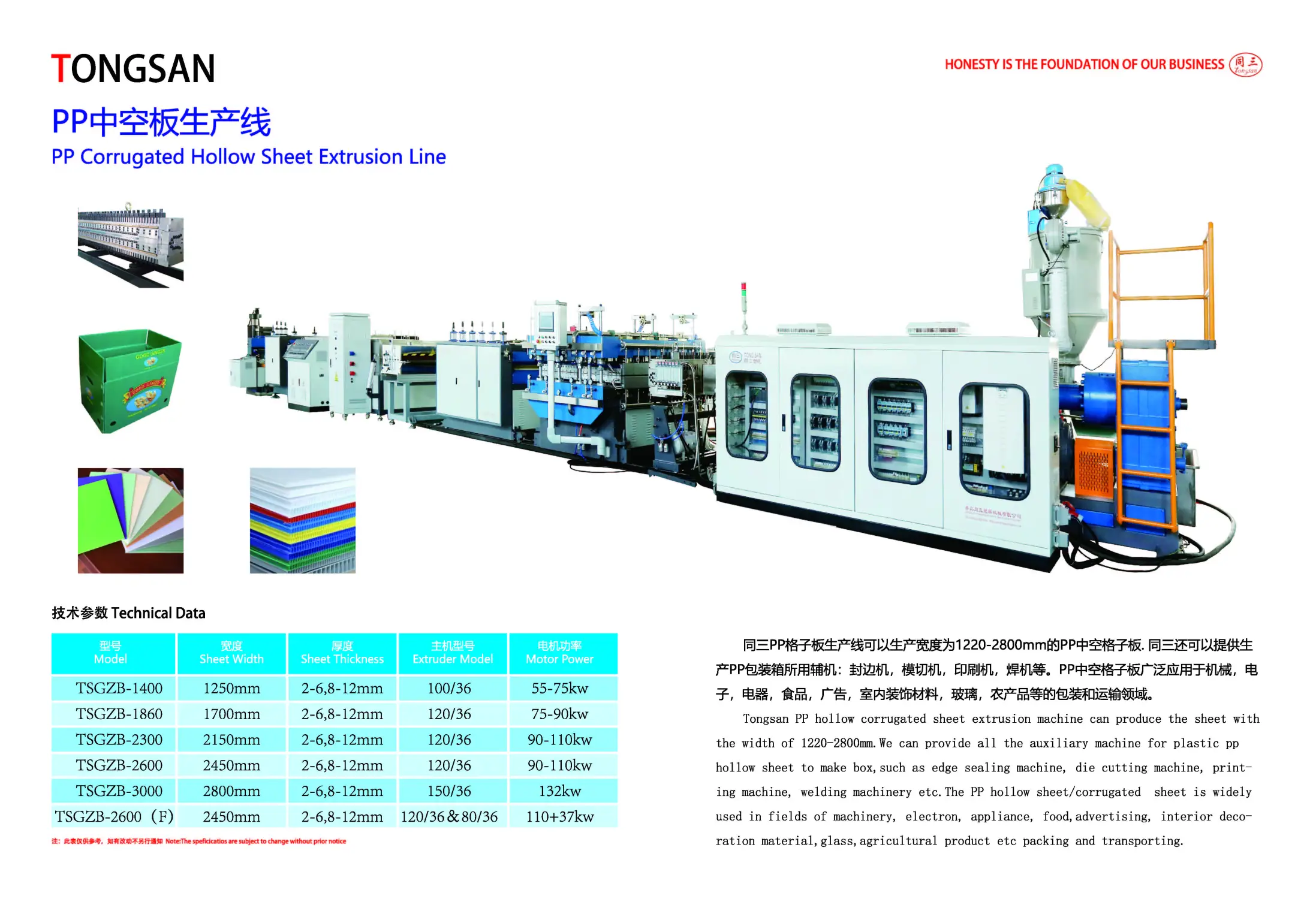 PP Corrugated Hollow sheet production line-QINGDAO TONGSAN PLASTIC ...