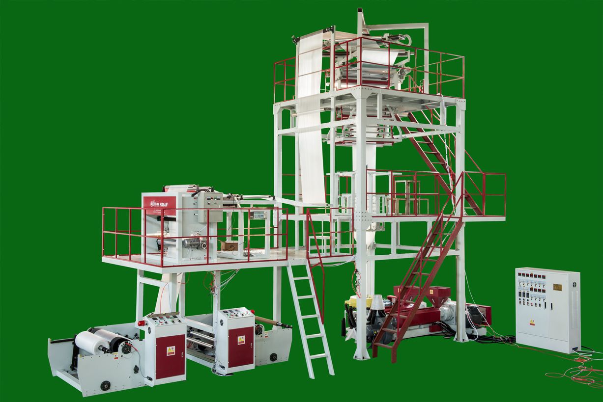 3-LAYERS CO-EXTRUSION OSCILLATING HAUL-OFF BLOWN FILM EXTRUDER | One ...