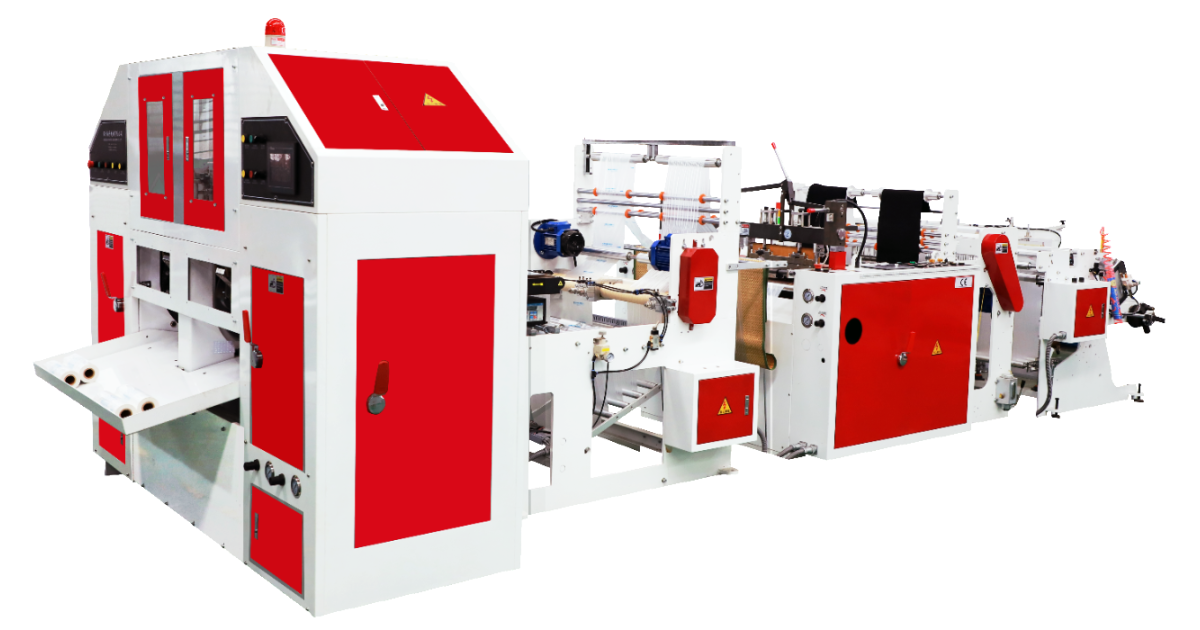 HSYX 450X2 塑料有芯连卷袋制袋机 | 一鍵連通橡塑產品