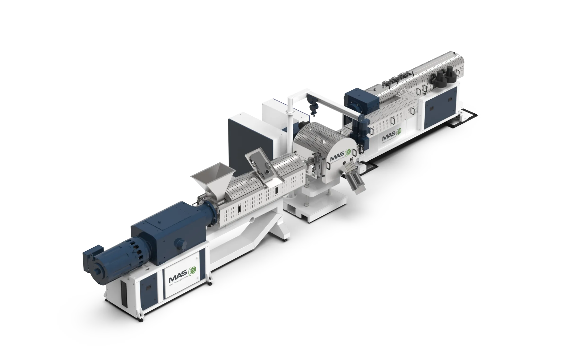 Recycling and Re-Compounding extrusion line with twin screw extruder ...