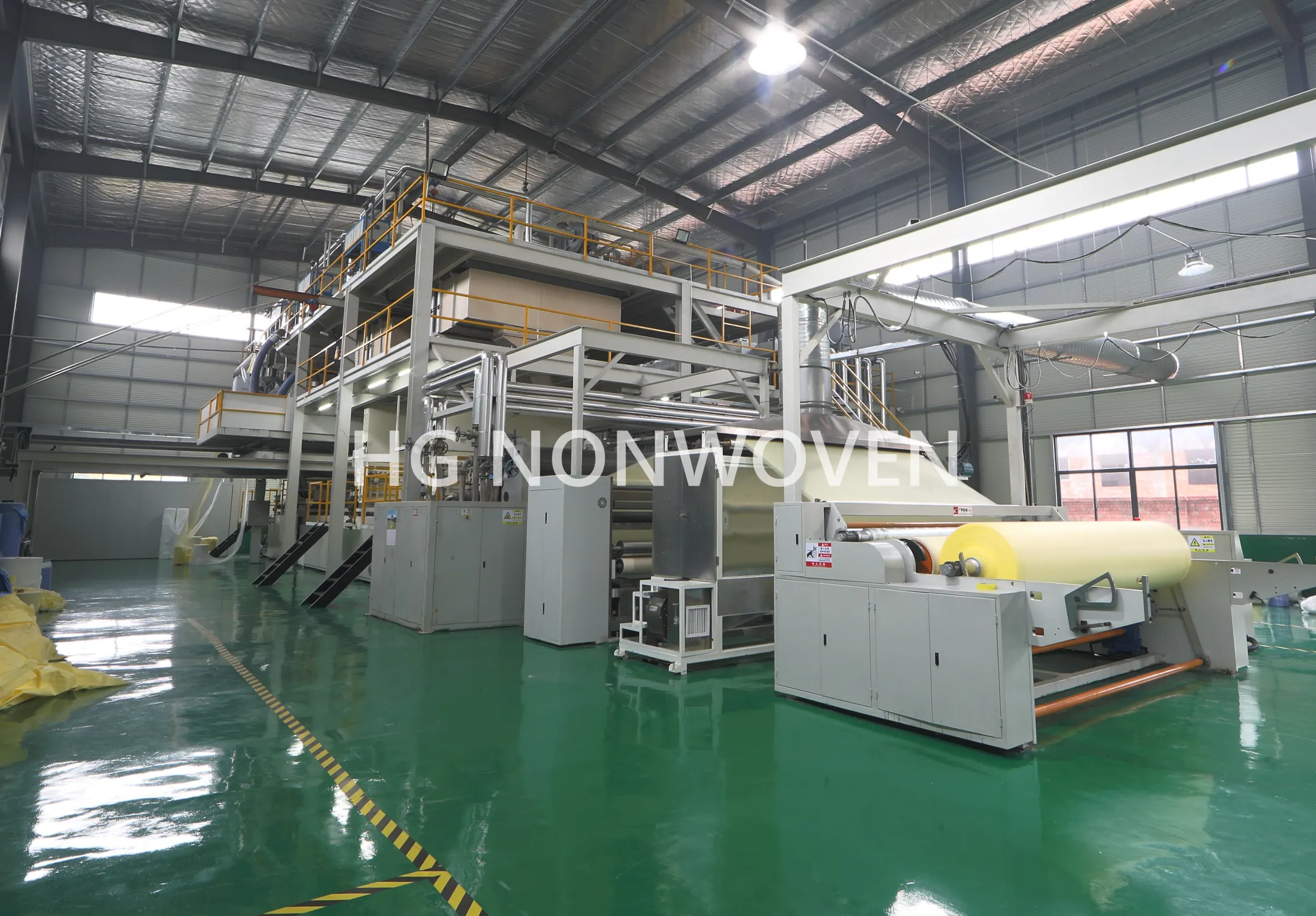 PP Spunbond Nonwoven Fabric Production Line-PUJIANG HG NONWOVEN ...