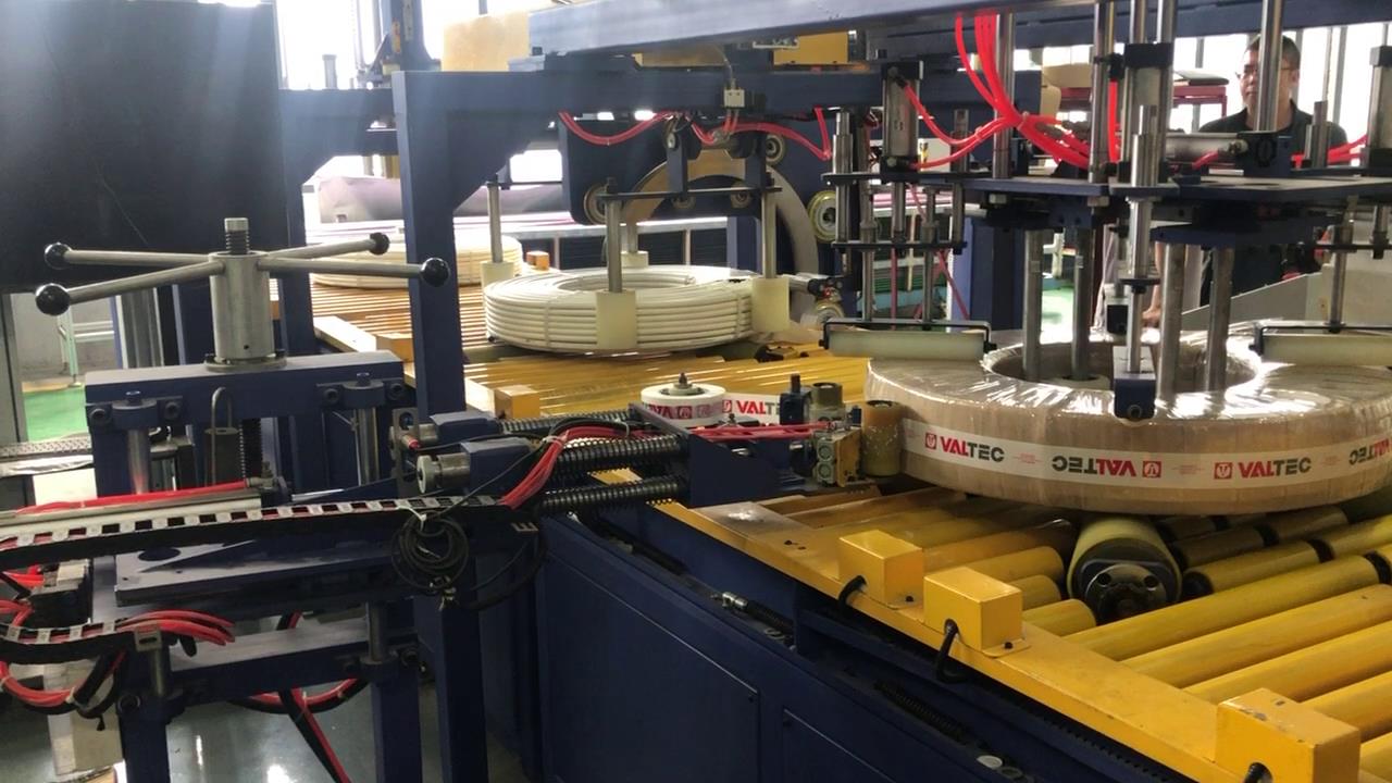 Fully automatic plastic coil packaging line | One-click to Connect with ...