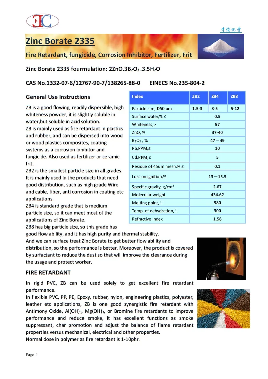 Zinc Borate-SHANDONG ELITE CHEMICALS CO.,LTD | CPS+ eMarketplace