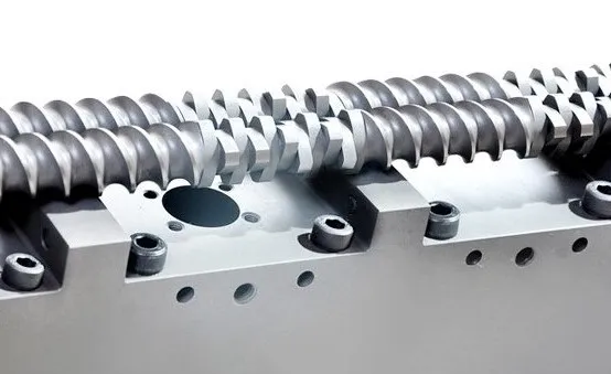 Twin screw extruder shaft and elements | Plastics and Rubber Product