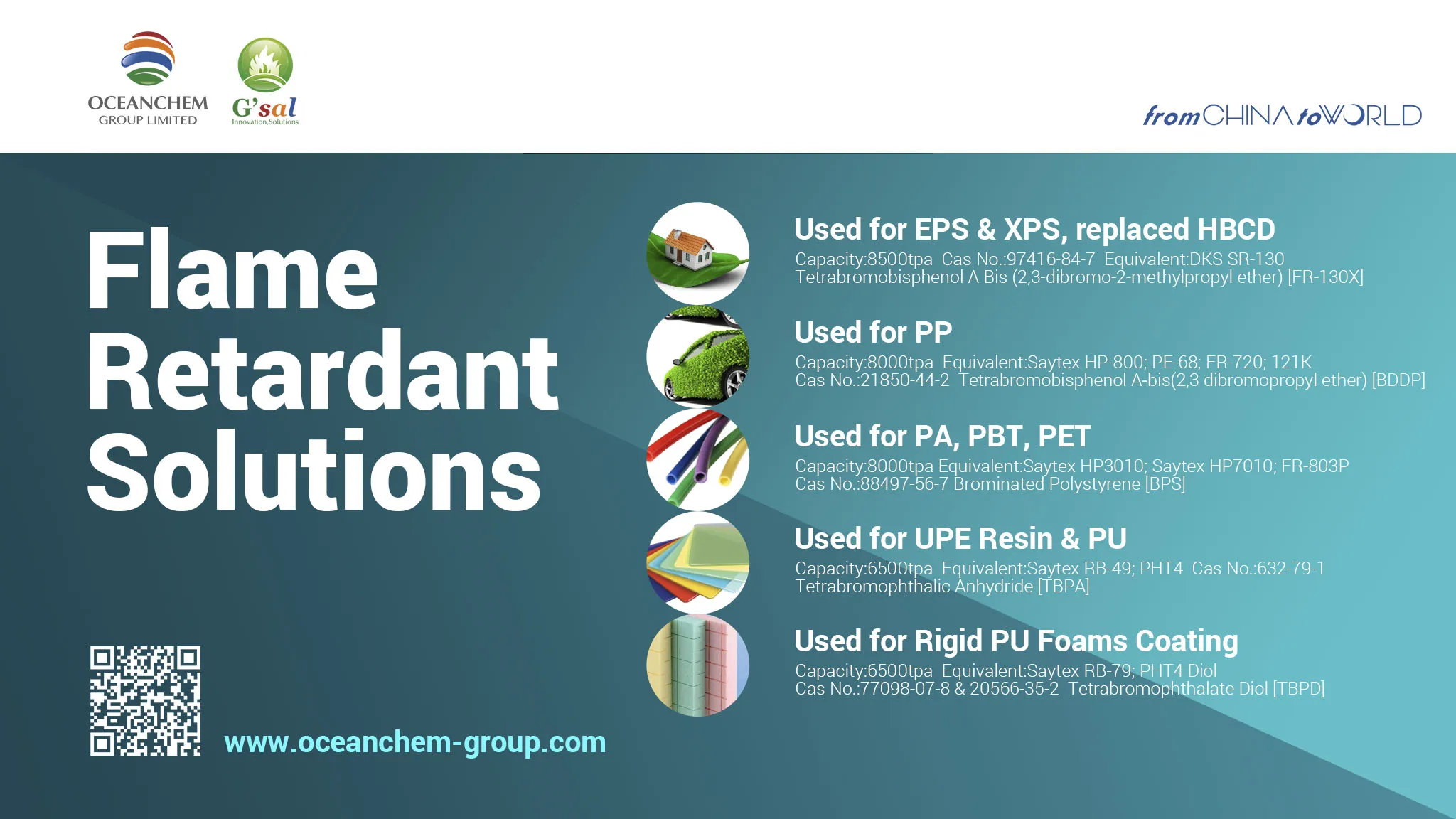 FLAME RETARDANT SOLUTIONS-Oceanchem Group Limited | CPS+ eMarketplace